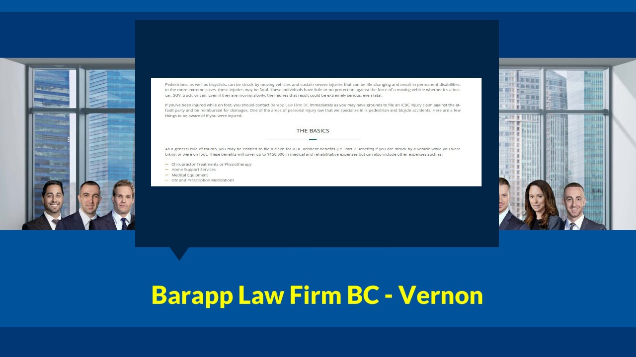 Personal Injury Lawyer IN Vernon - Barapp Law Firm BC - YouTube