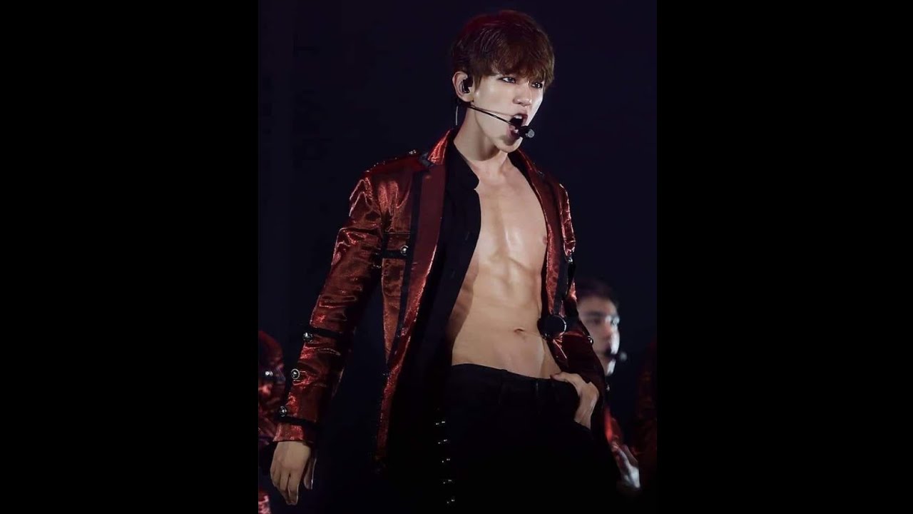 K-Pop abs: Baekhyun (from Exo) candy boy with abs. Sizzling smokin'-HOT ...