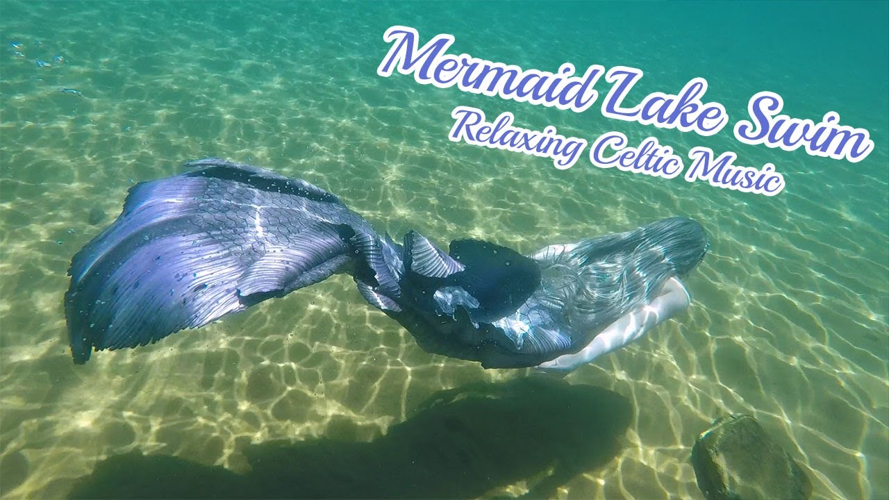Relaxing Coelacanth Mermaid Lake Swim With Celtic Music - YouTube