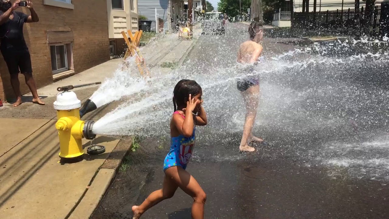 Children Play in Spray - YouTube