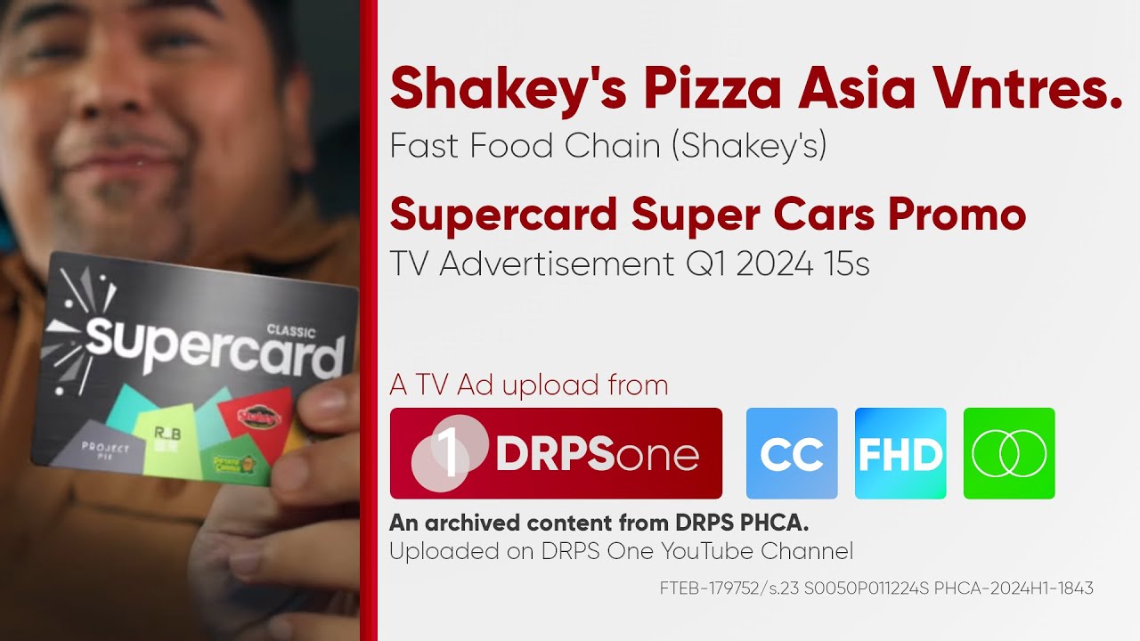 Shakey's Supercard Super Cars Promo TV Ad Q1 2024 15s (Philippines) [CC ...