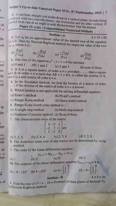 #computational numerical methods paper 2016(M.sc final)/(DBRAU) - YouTube