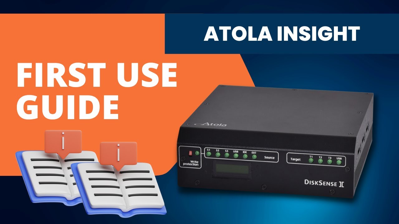 First use guide Atola Insight Forensic - YouTube