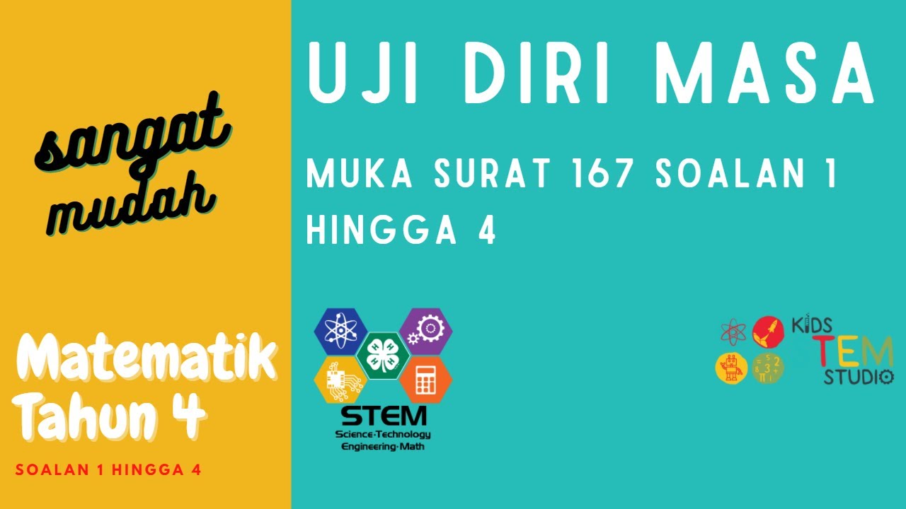 SENANG SANGAT | MATEMATIK UJI DIRI TAHUN 4 MS 167 | SOALAN 1 HINGGA 4 ...