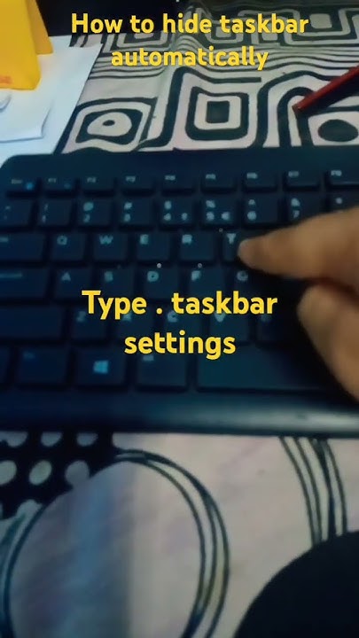 how can you hide your taskbar automatically - YouTube