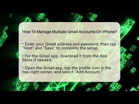 How To Manage Multiple Gmail Accounts On IPhone? - TheEmailToolbox.com - YouTube