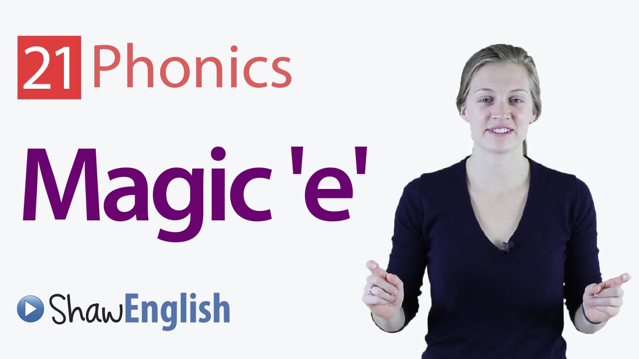 English Phonics Magic 'e' Vowel Sound - YouTube