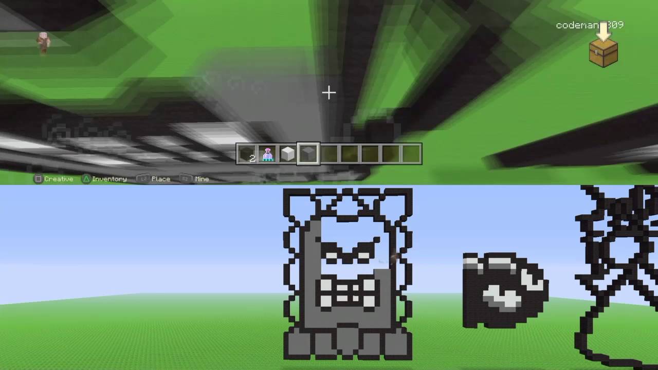 Minecraft mario thwomp timelapse - YouTube