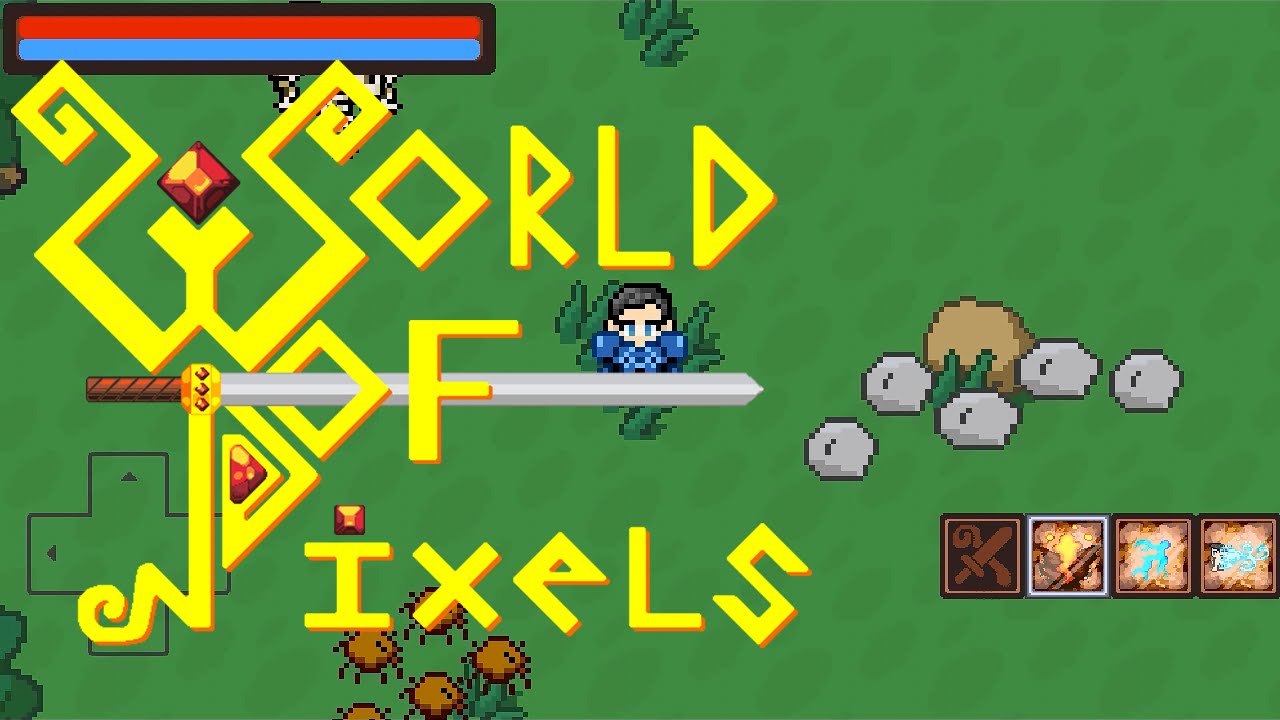 World of Pixels - тест боя. - YouTube