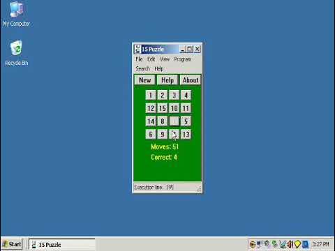 15 Puzzle Game in Craft Basic - YouTube