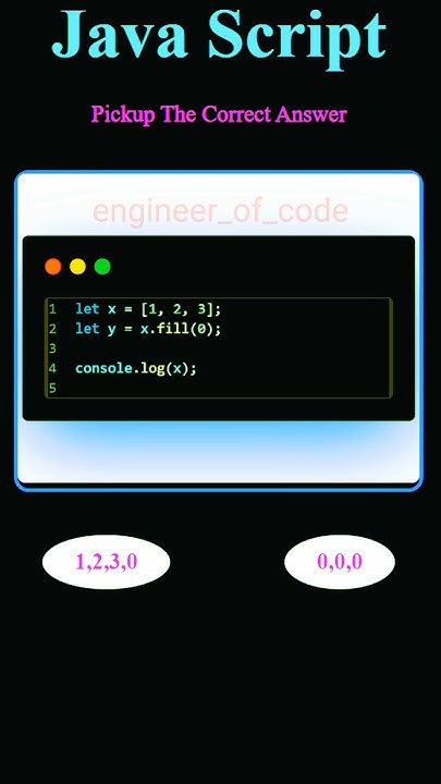 Java Script Questions Js Fill Function Js Coder Coding Javascript Computer Webcode Web