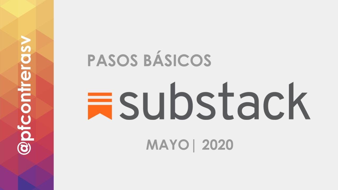 Cómo crear una cuenta en Substack | Mayo 2020 - YouTube