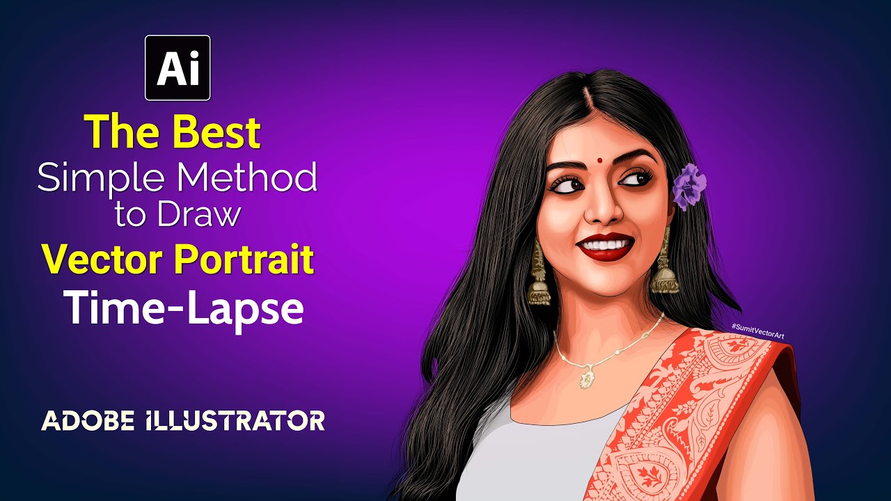 How To Draw Realistic Vector Portrait Painting In Adobe – ZHERSS