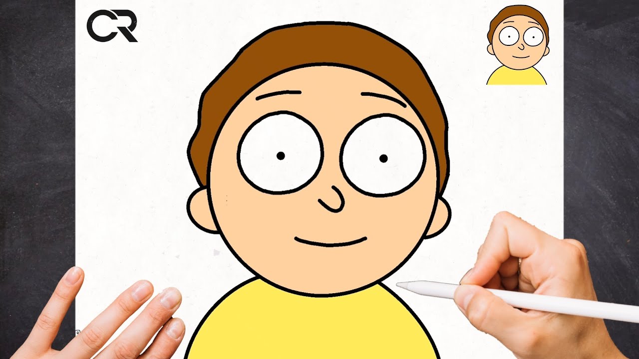 Cara Menggambar MORTY Mudah | How To Draw MORTY Easy | RICK and MORTY ...