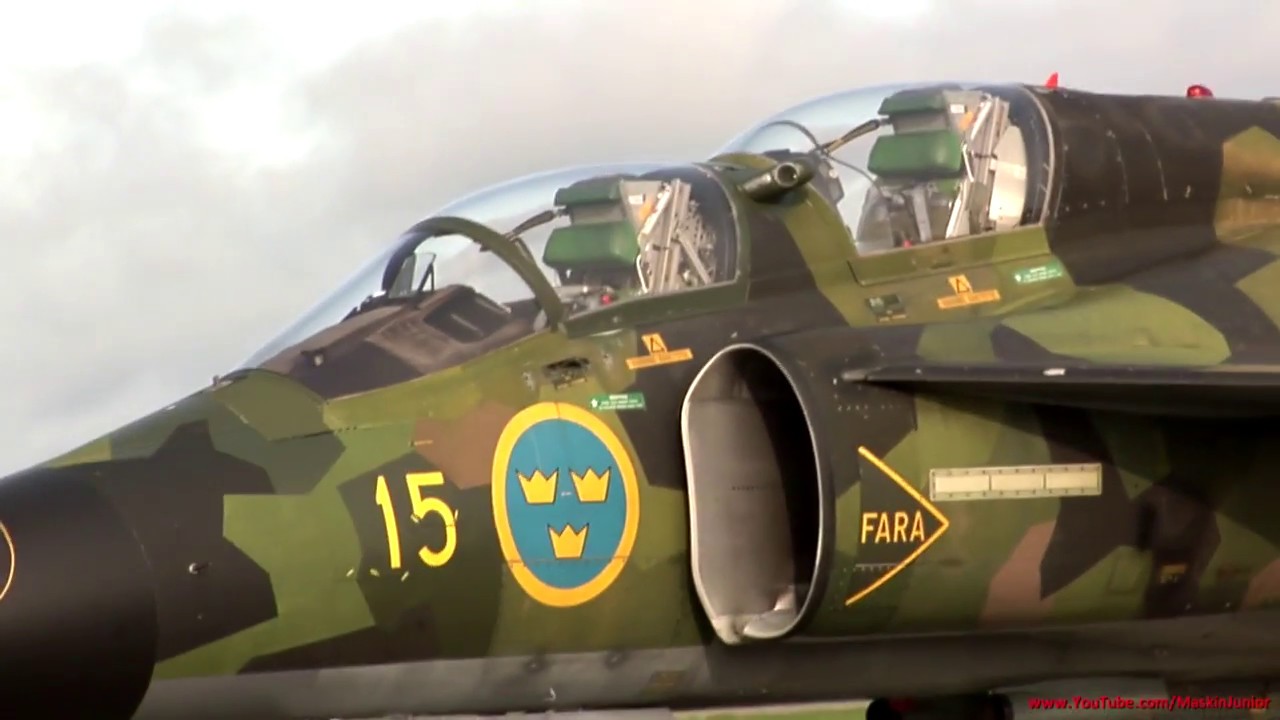 SAAB AJ 37 Viggen Ärna 2018 - YouTube