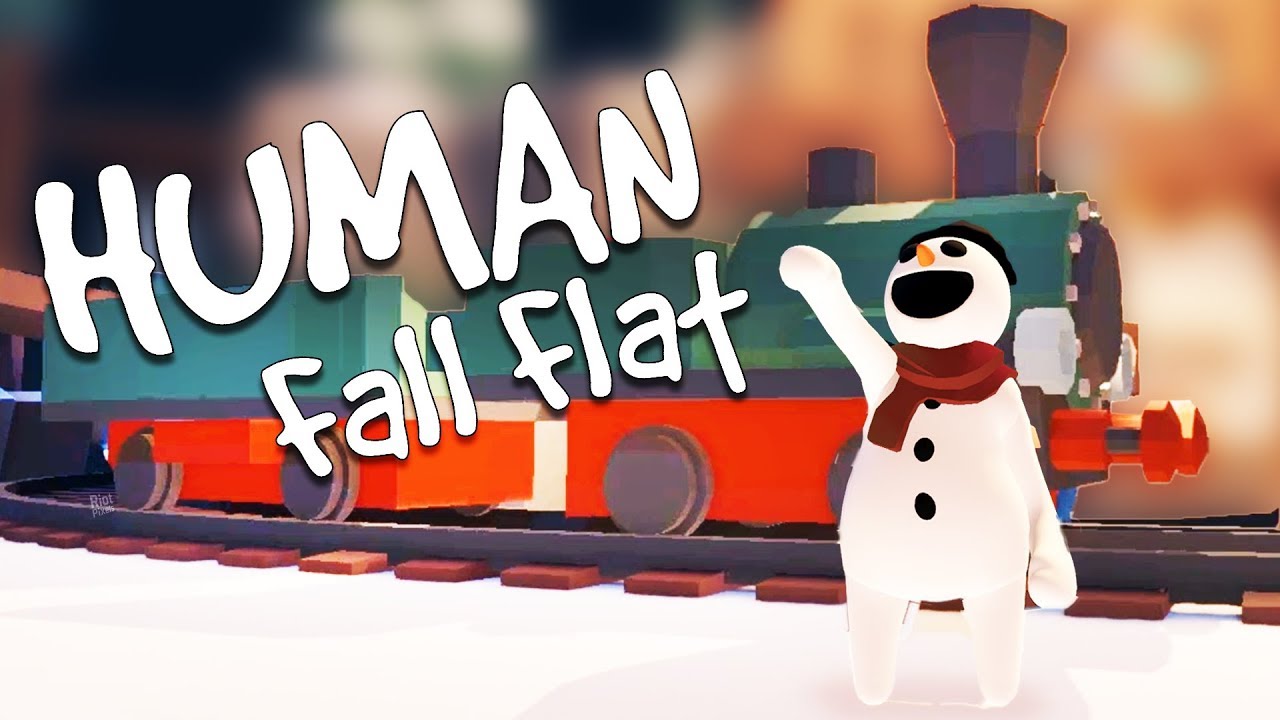 RIDING the CHRISTMAS TRAIN and the GOLDEN PRESENT! - Human Fall Flat ...