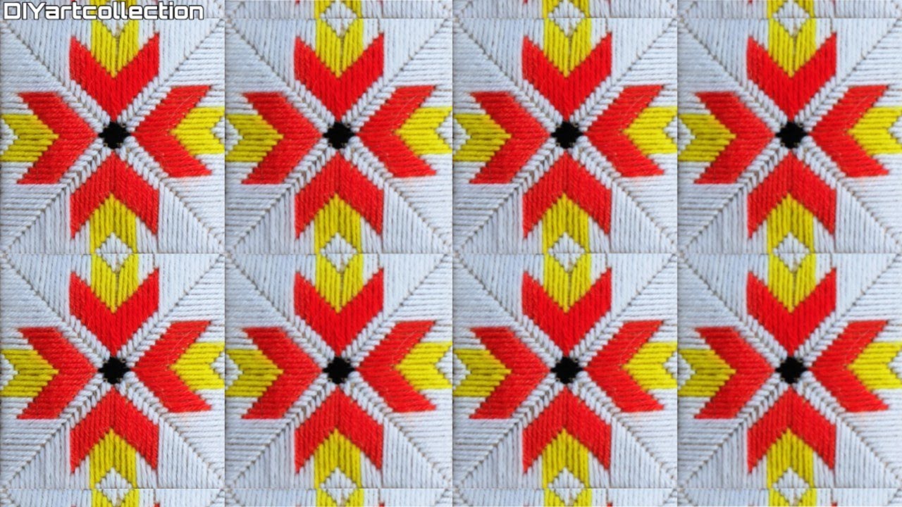 Woolen flower bhorat ason design-how to make sitting mat design-stitch ...