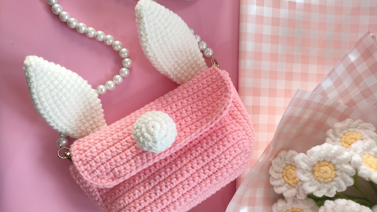 Membuat tas rajut anak paling mudah || tas kelinci tas anak lebaran ...