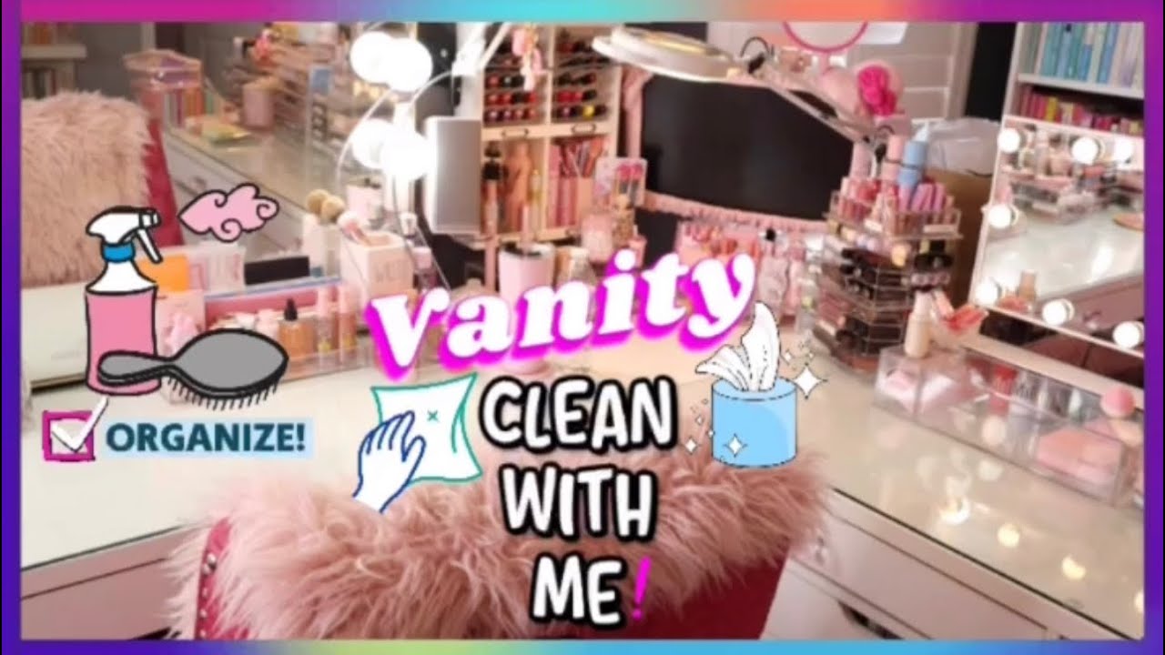 Clean my Vanity With Me! 💗💗💗#vanity #vanitycleaning - YouTube