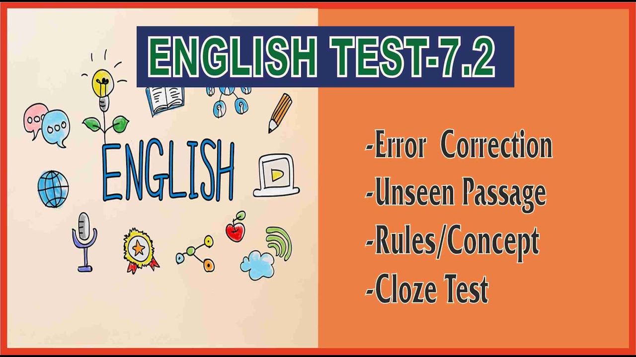 English Test 7.2 | Error Detection And Correction | Unseen Passage ...