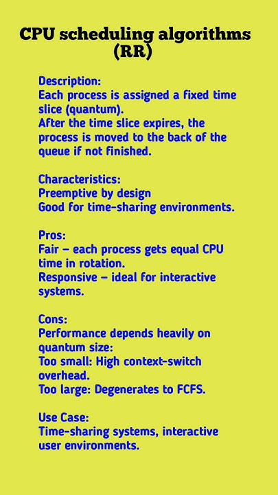 CPU scheduling algorithm (Round Robin) #shortvideo #computertechnic #short #computerscience ...