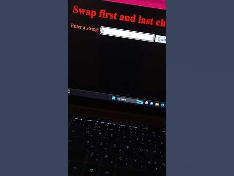 Swap first and last characters of a string by Html and javascript #javascript #html #coding # ...