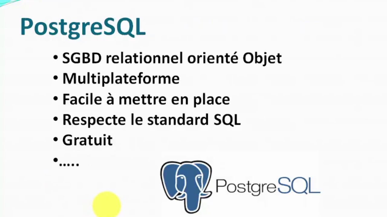 B1 Bdd Avancées En Postgresql Introduction Et Installation Youtube