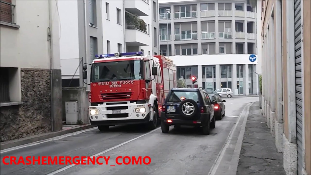 A.P.S Stralis Vigili del Fuoco Cantù in emergenza // Italian fire dept ...