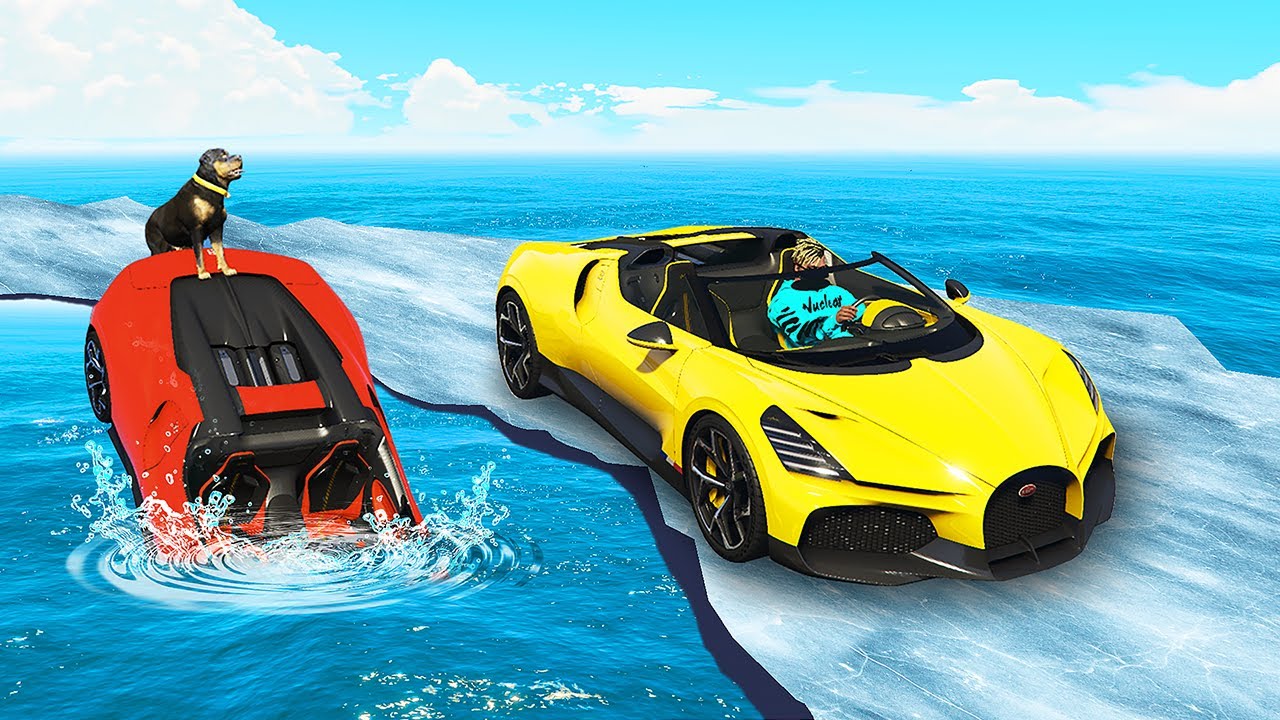 NUCLEAR & BOB USING 100% BRAIN in GTA 5 RACE CHALLENGE with CHOP - YouTube