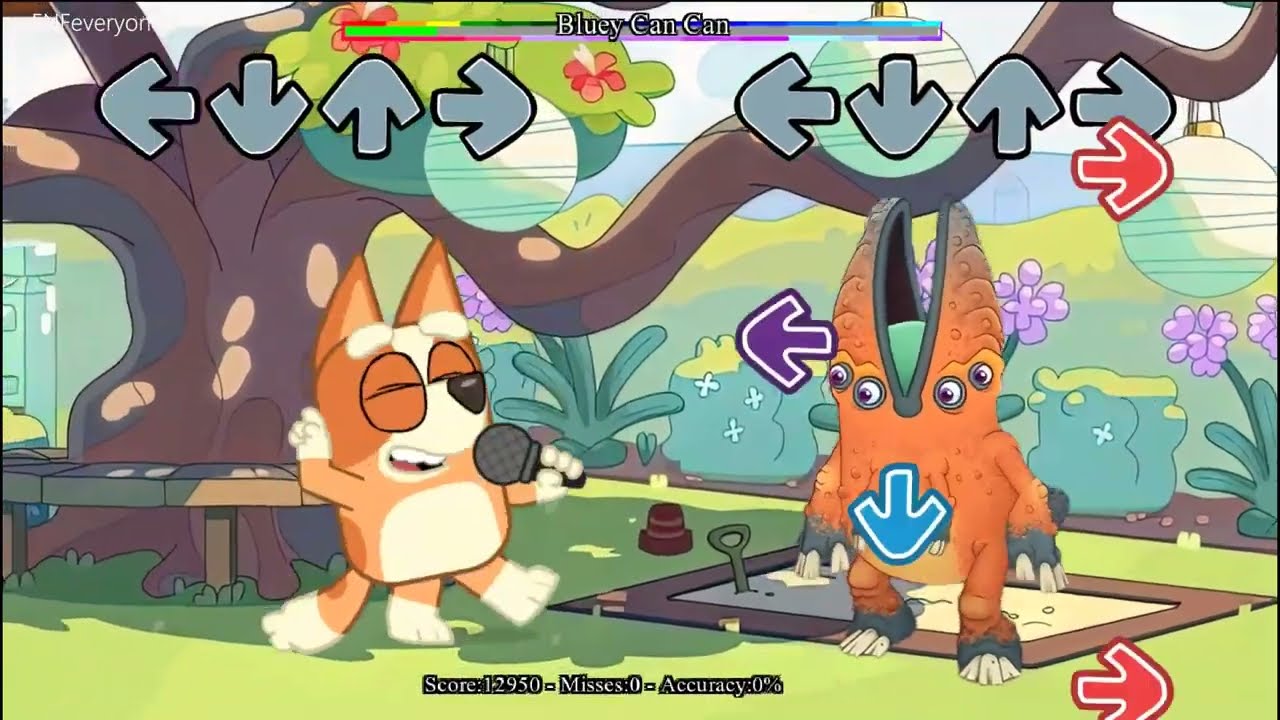 FNF Can Can but Yooreek My Singing Monsters Vs Bluey.Exe, Bingo Pibby ...