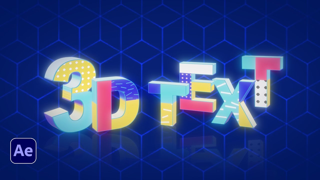 3D Text Animation with Texture and Glow in After Effects | Animation Tutorial | Motion Circles ...