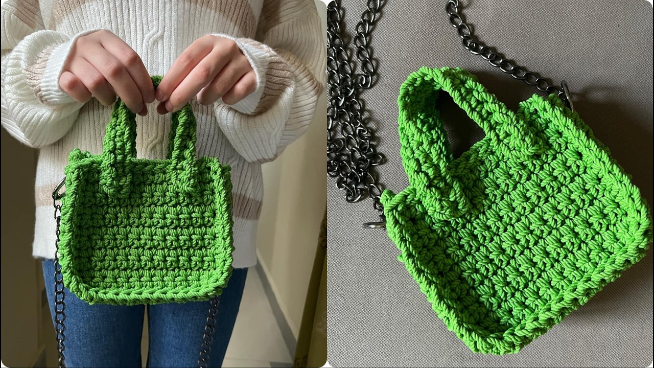 Easy And Adorable Crochet Bag Tutorial! / lindo bolso de crochet/شنطة كروشية صغيرة سهلة جدا ...