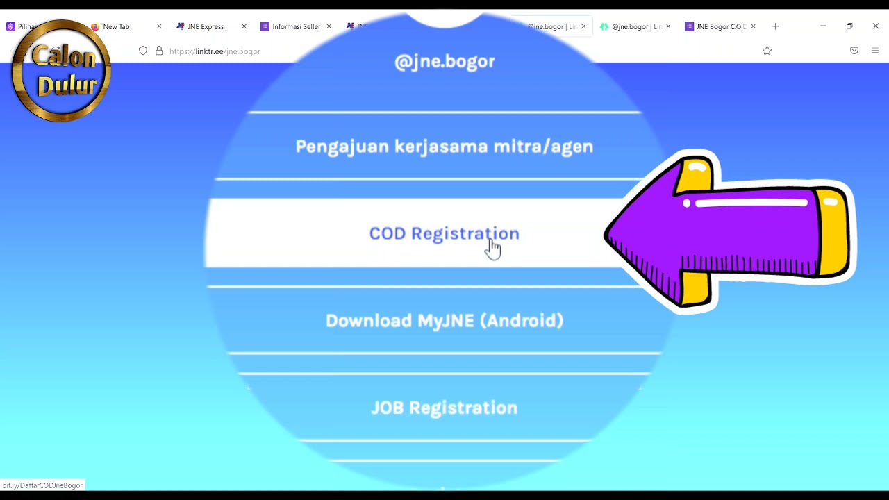 Cara Daftar JNE COD Melalui Online - YouTube