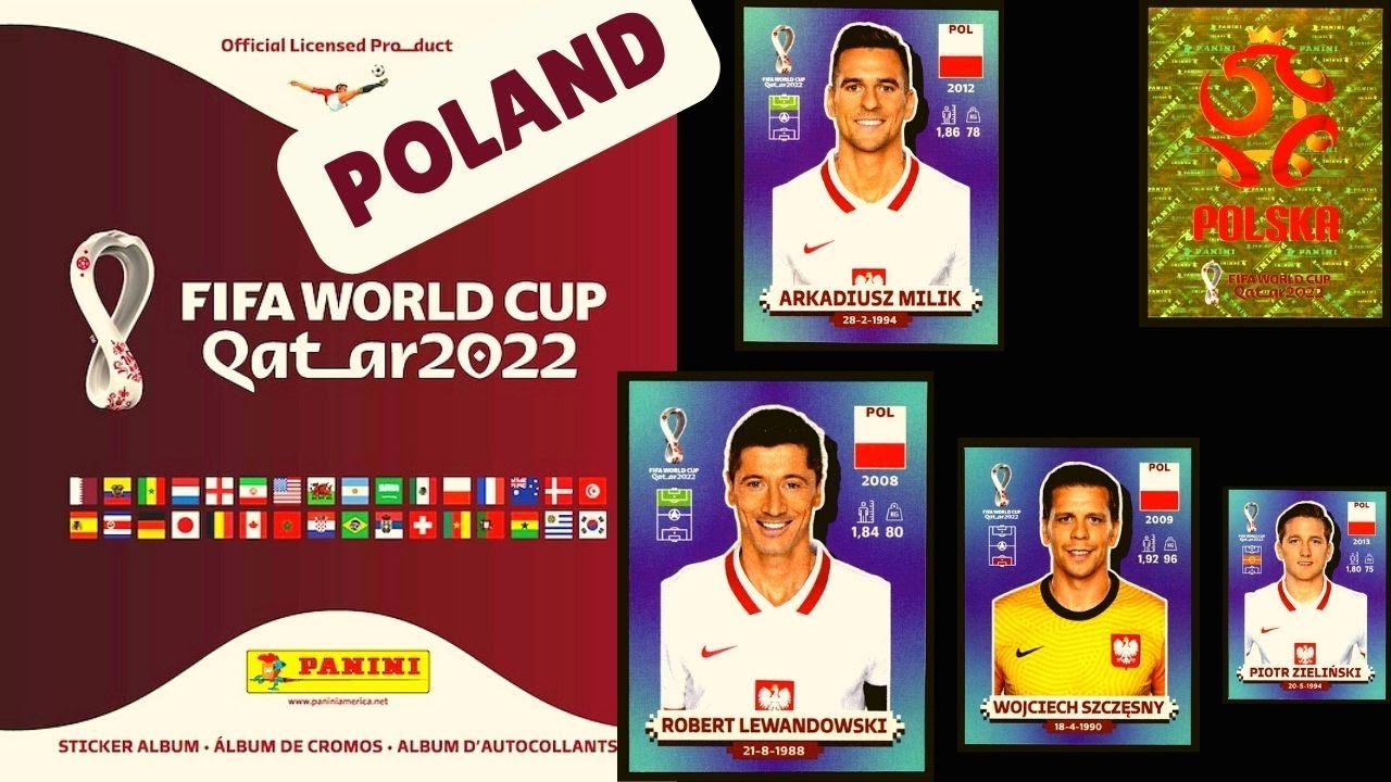 POLAND PANINI FIFA WORLD CUP QATAR 2022 STICKERS ALBUM - COMPLETE TEAM ...