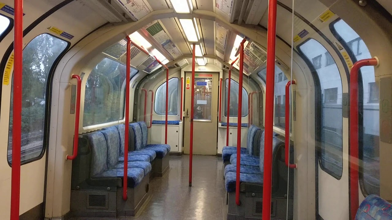 Travelling in London Central Line Tube (train) - YouTube