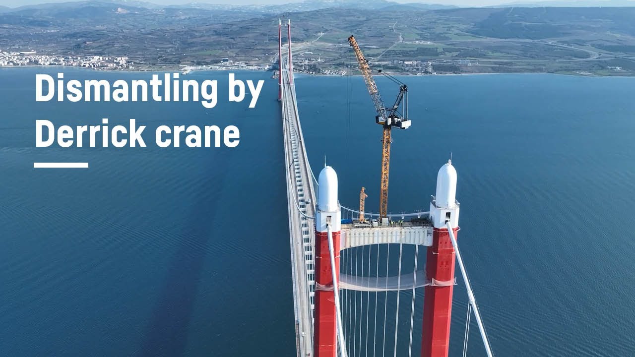 Liebherr – Dismantling the HC-L cranes with our Derrick crane at the ...