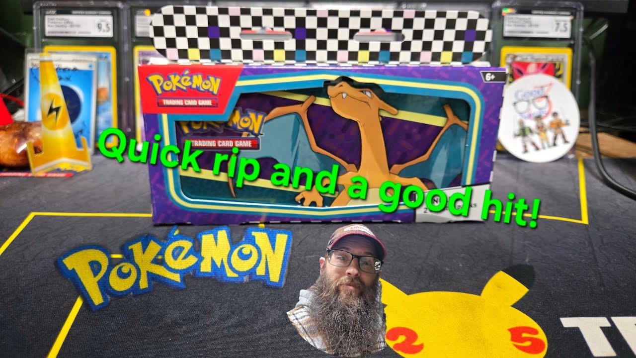 Charizard pencil case tin, 2 packs, 1 hit for a quick rip! - YouTube