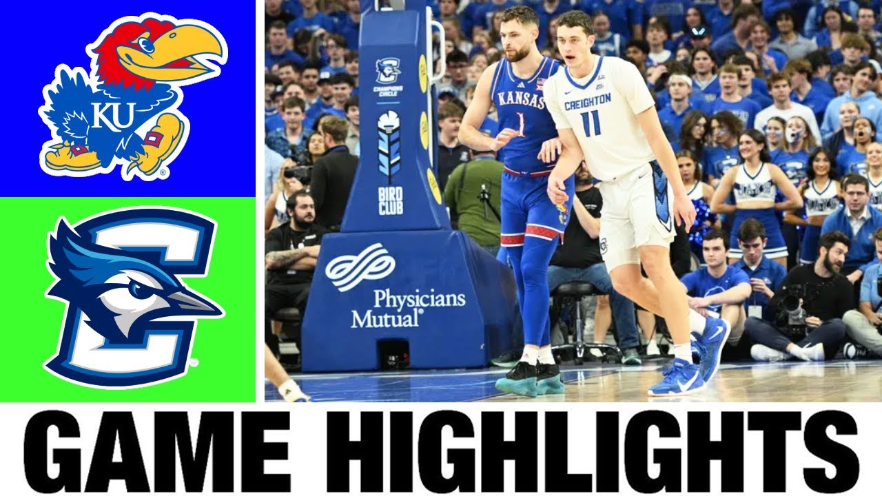 #1 Kansas vs Creighton Highlights | NCAA Men's Basketball | 2024 ...