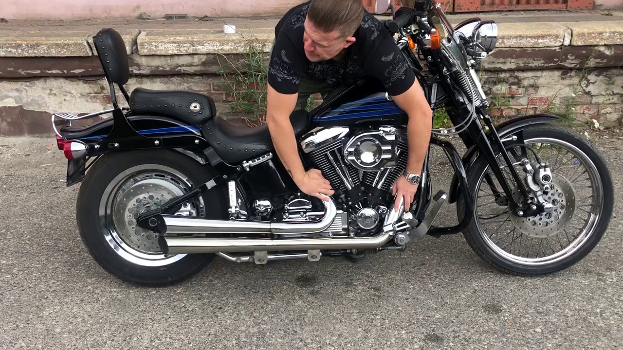 1995 Harley-Davidson Bad Boy Softail FXSTSB Springer — Cold Start ...