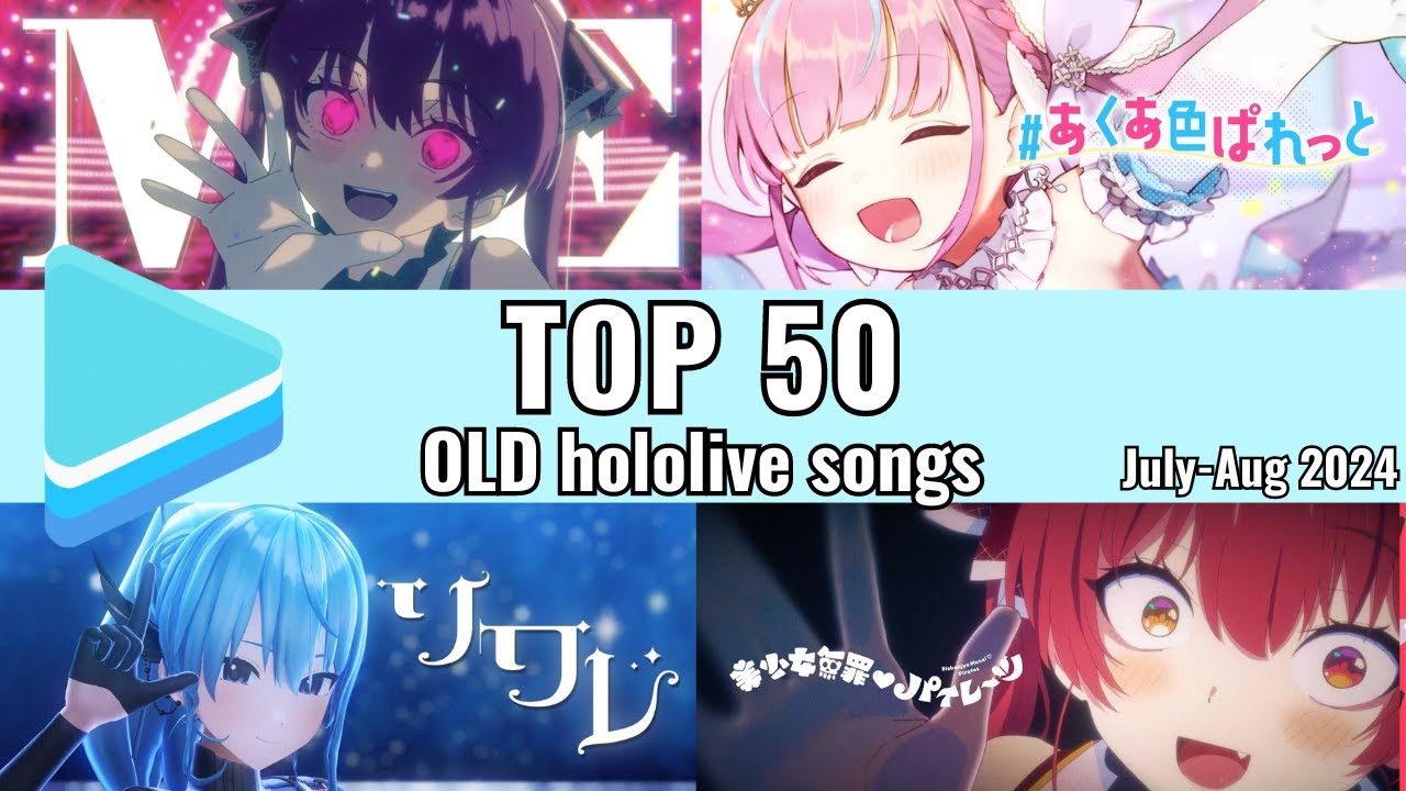 Top 50 OLD hololive songs of All Time [ July-August 2024 ] - YouTube