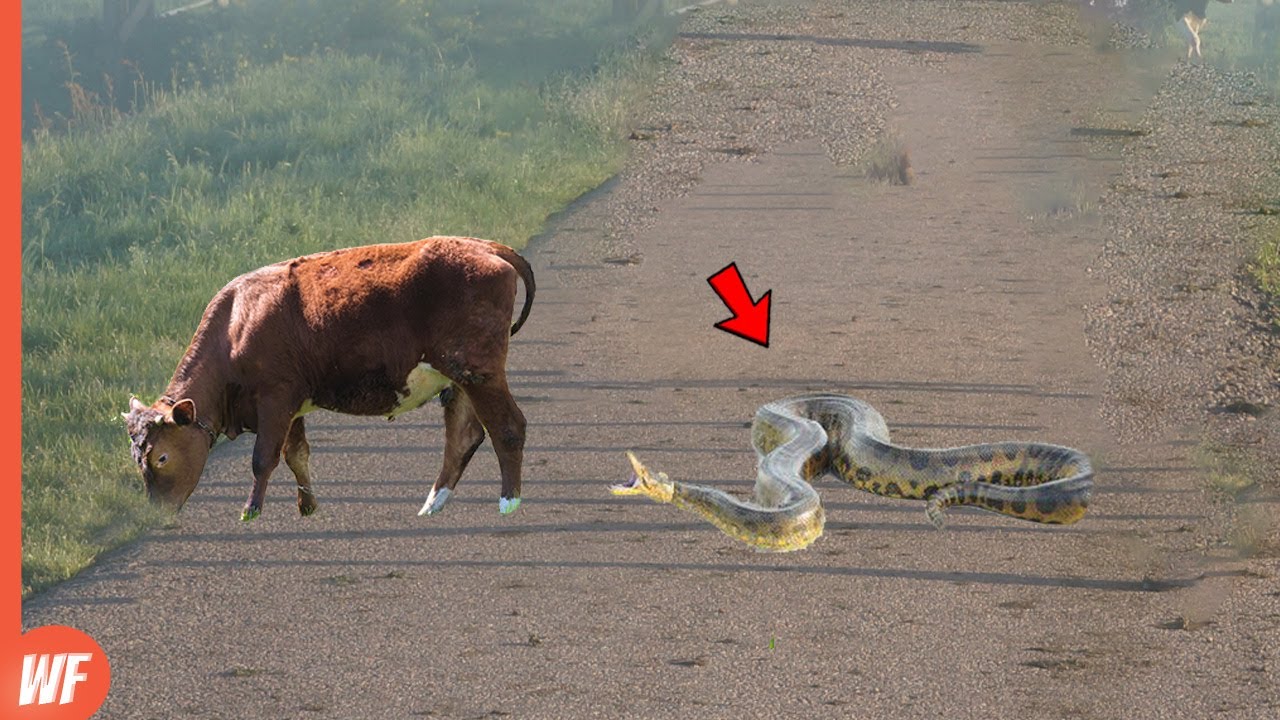 This Stupid Snake Attacked the Wrong Cow..It Paid Its Life - YouTube