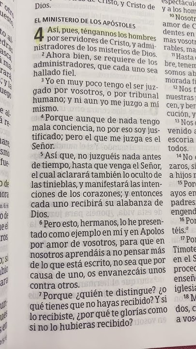 1 corintios 4: 1 al 7 El ministerio de los apostoles 🙏 - YouTube