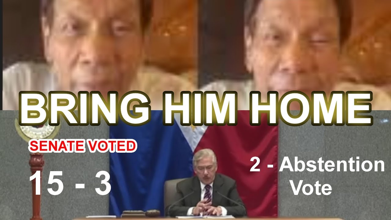 15 - 3 Senate VOTED For the Call of House Arrest of PRRD - YouTube