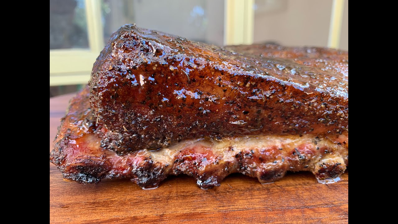 Thick cut pork ribs on the Yoder Wichita - YouTube