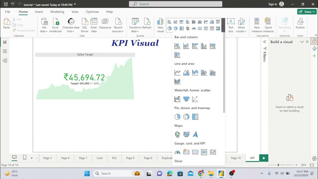 How to create KPI in Power BI | What is KPI Visual in Power BI | Power ...