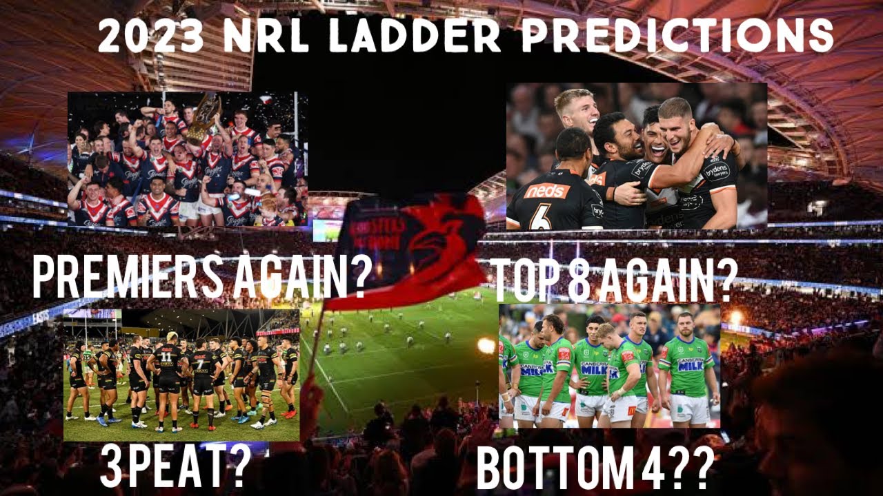 My 2023 NRL ladder Predicions/Season Preview - YouTube