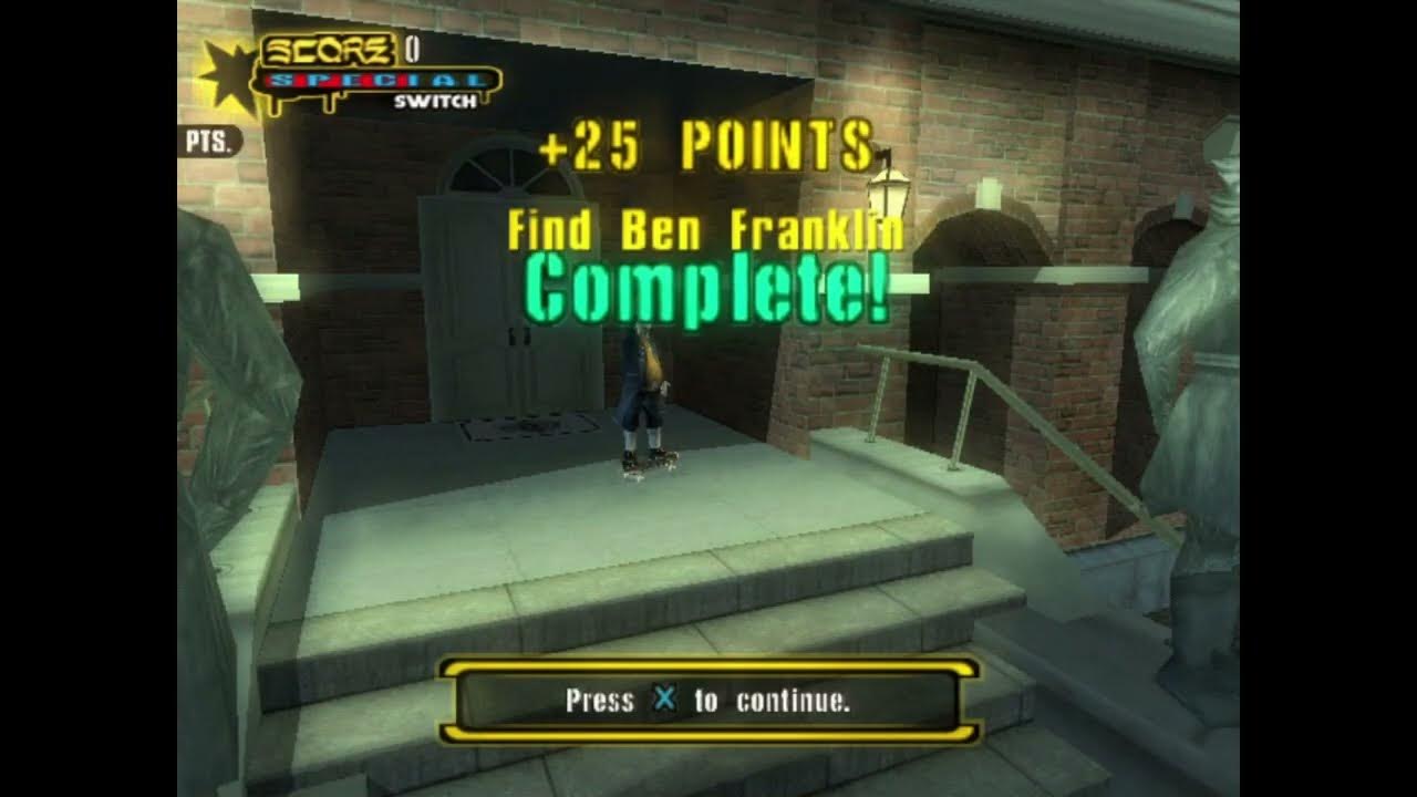 Where To Find Ben Franklin - Boston | Tony Hawk's Underground 2 (THUG 2 ...