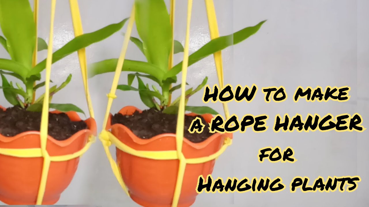 How to make a ROPE HANGER for hanging plants - YouTube