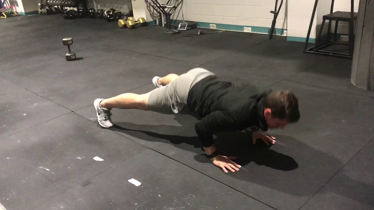 Push Up to Opposite Toe Touch - YouTube