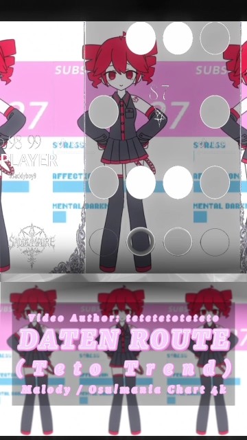 Daten Route (Teto Trend) Vídeo Author: tetetetoteteto #malody #osumania ...
